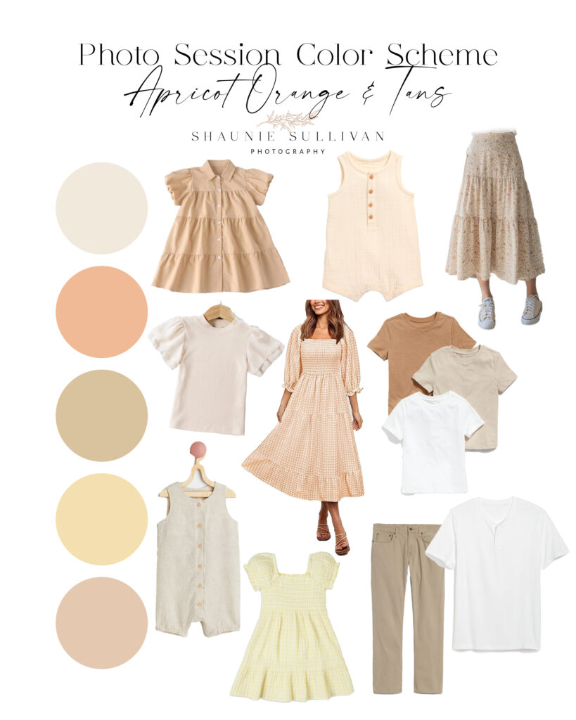 Summer Picture Outfit Ideas - Apricot Orange & Tans - Shaunie Sullivan ...