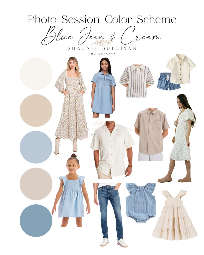 Best Colors for Family Photos - Blue Jean & Cream - Shaunie Sullivan ...